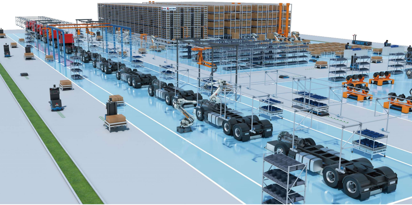 临工智科智能制造系统解决方案_AGV调度管理系统_WMS智能仓库管理系统_MES制造执行系统_关节机器人-云巴巴